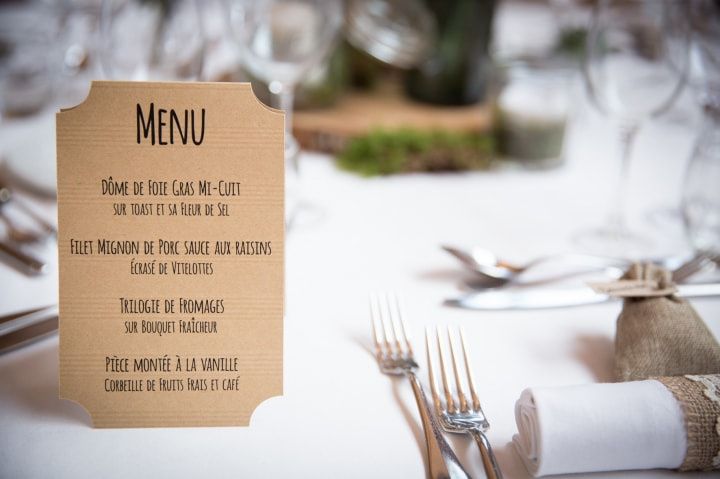 6 menus de mariage pas chers et originaux