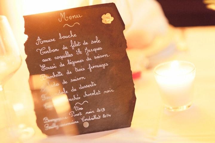 30 idées surprenantes pour présenter vos menus de mariage