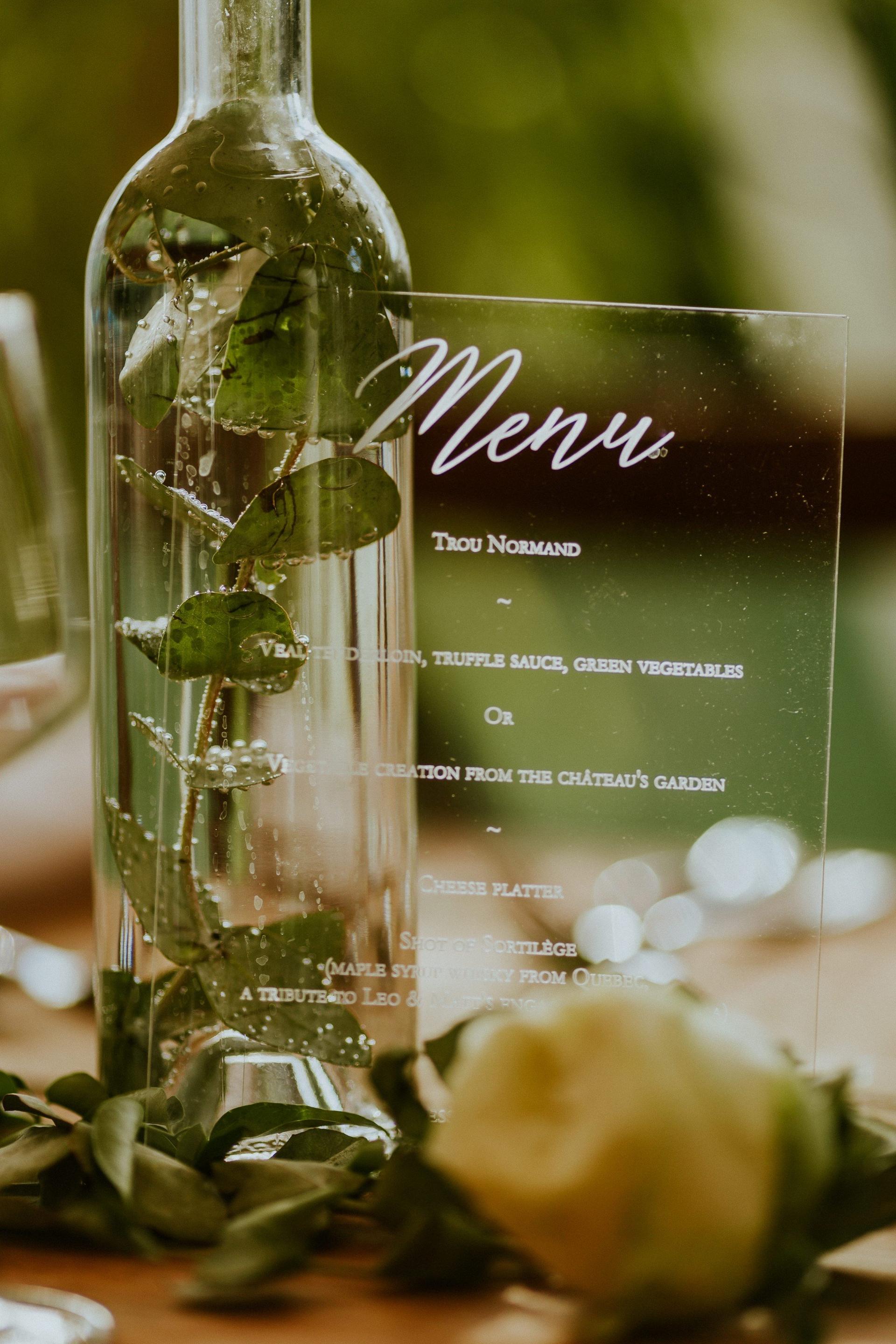 40 idées de présentation originale pour votre menu de mariage