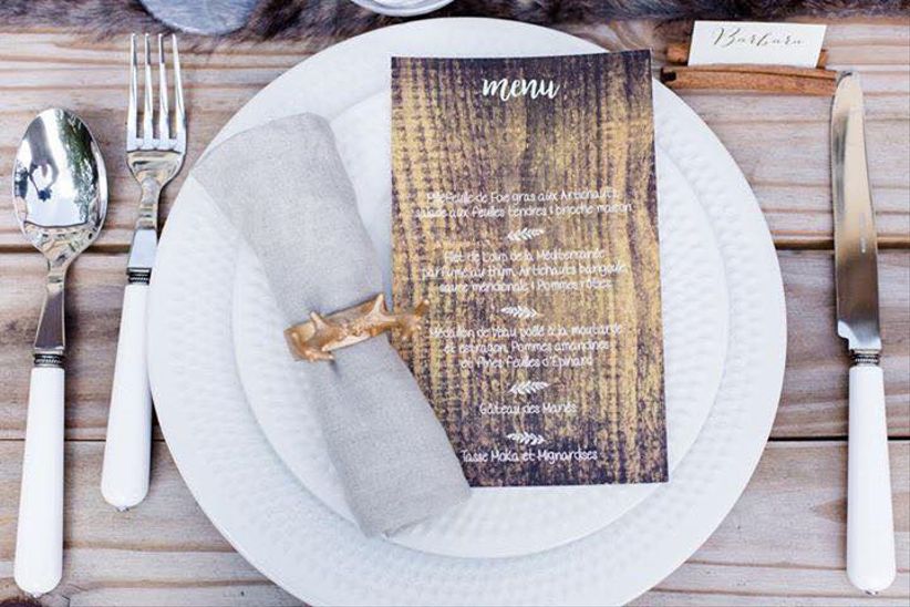 Menus de mariage champêtres : 45 modèles qui illustrent la tendance